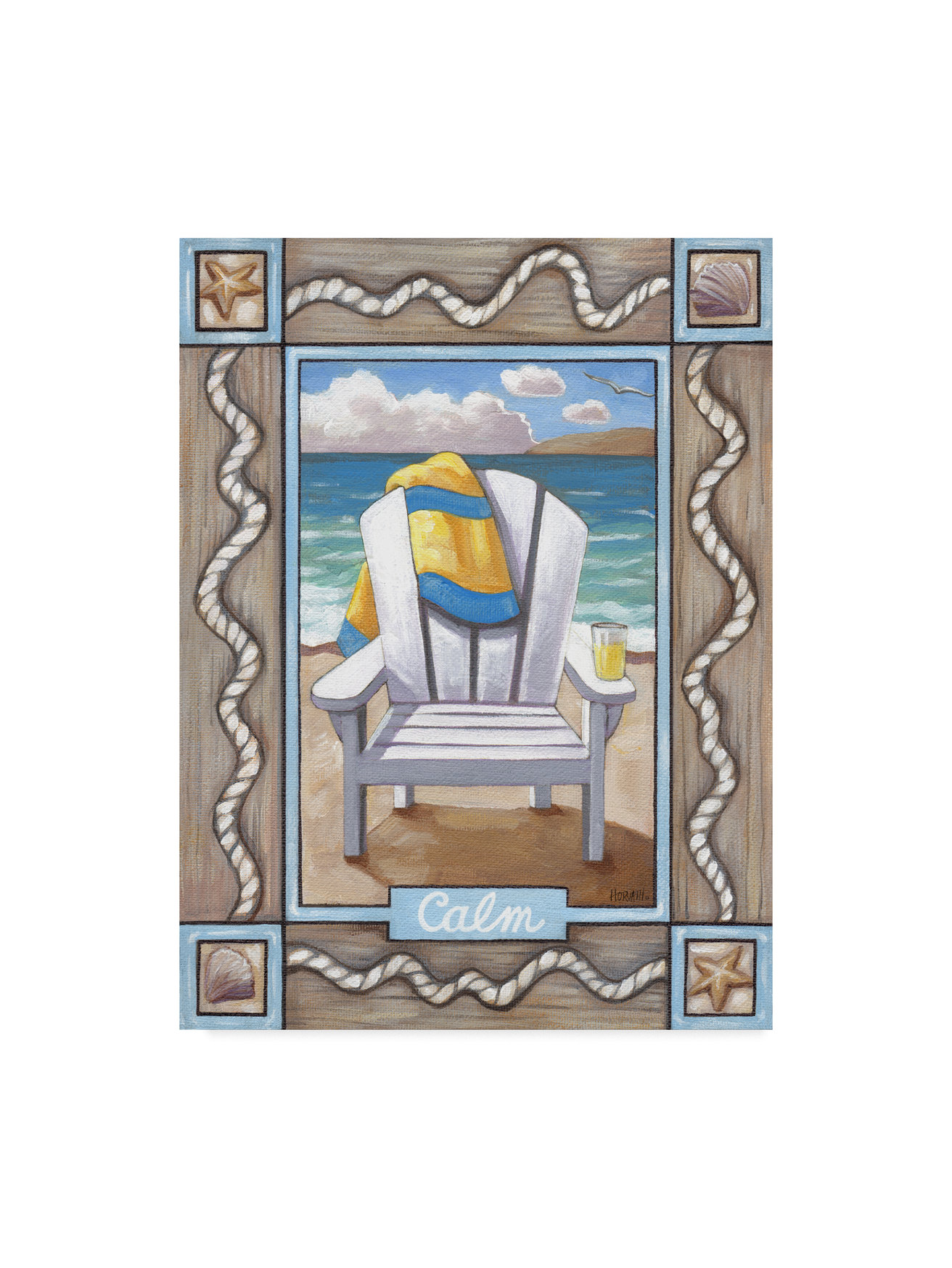 Cathy Horvath-Buchanan 'Beach Chair Calm' Canvas Art, 18"x24" - Beach ...