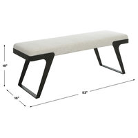 Uttermost Hover Modern Bench - Transitional - Upholstered Benches - by ...