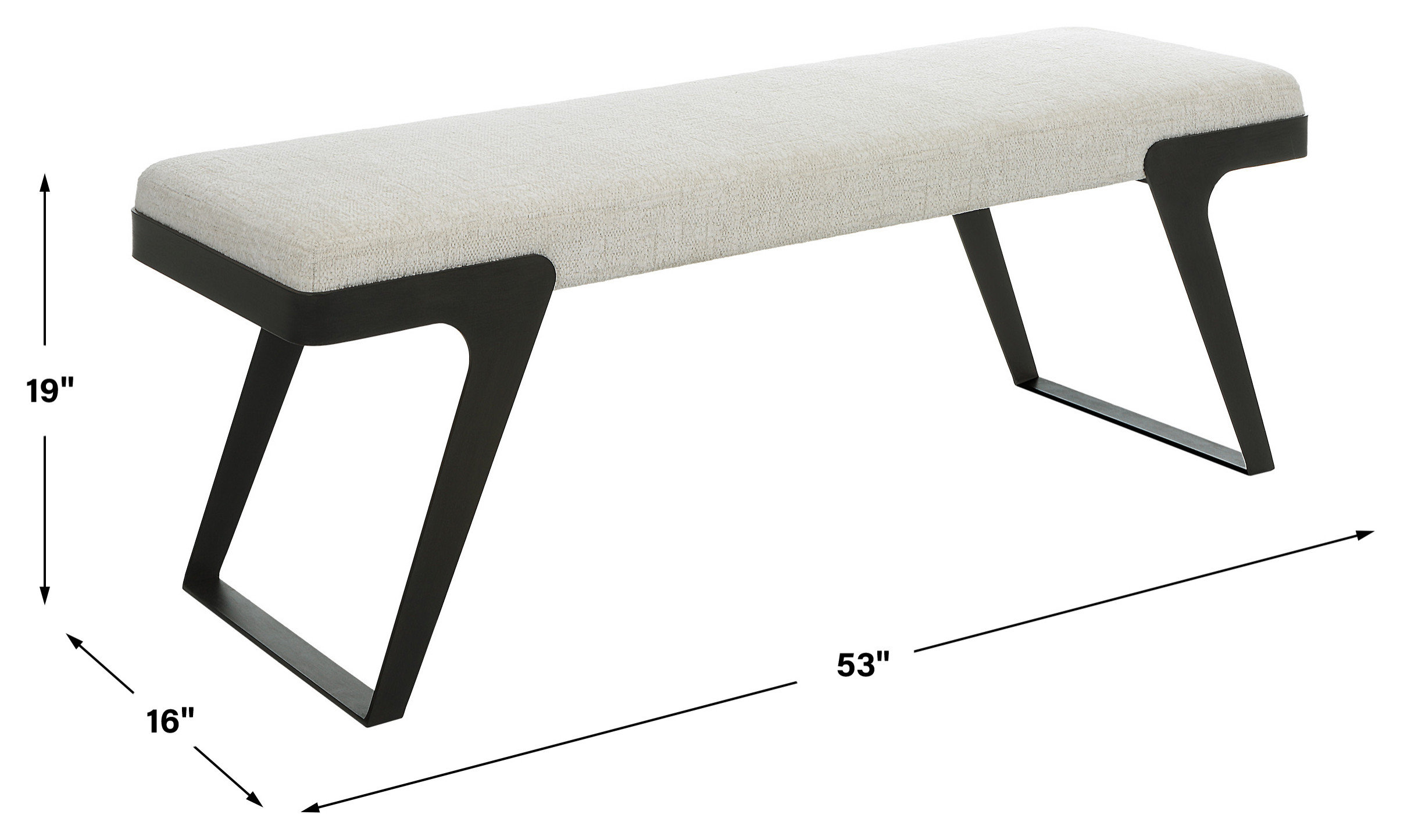 Uttermost Hover Modern Bench - Transitional - Upholstered Benches - by ...