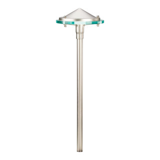 22" 4.3W 1 LED 2700K Glass/Metal Path-Light Brushed Nickel Clear Glass ...