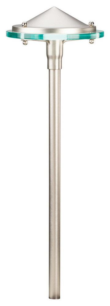 22" 4.3W 1 LED 2700K Glass/Metal Path-Light Brushed Nickel Clear Glass ...
