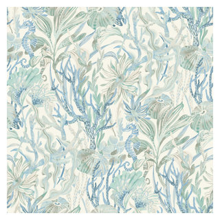 Kelp Garden Light Blue Tropical Reef Wallpaper, Bolt - Beach Style ...
