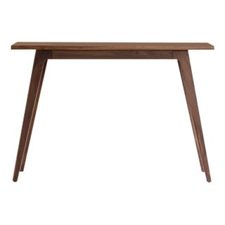 Walnut Scandi Console Table, Tikamoon Esmee - Midcentury - Console ...