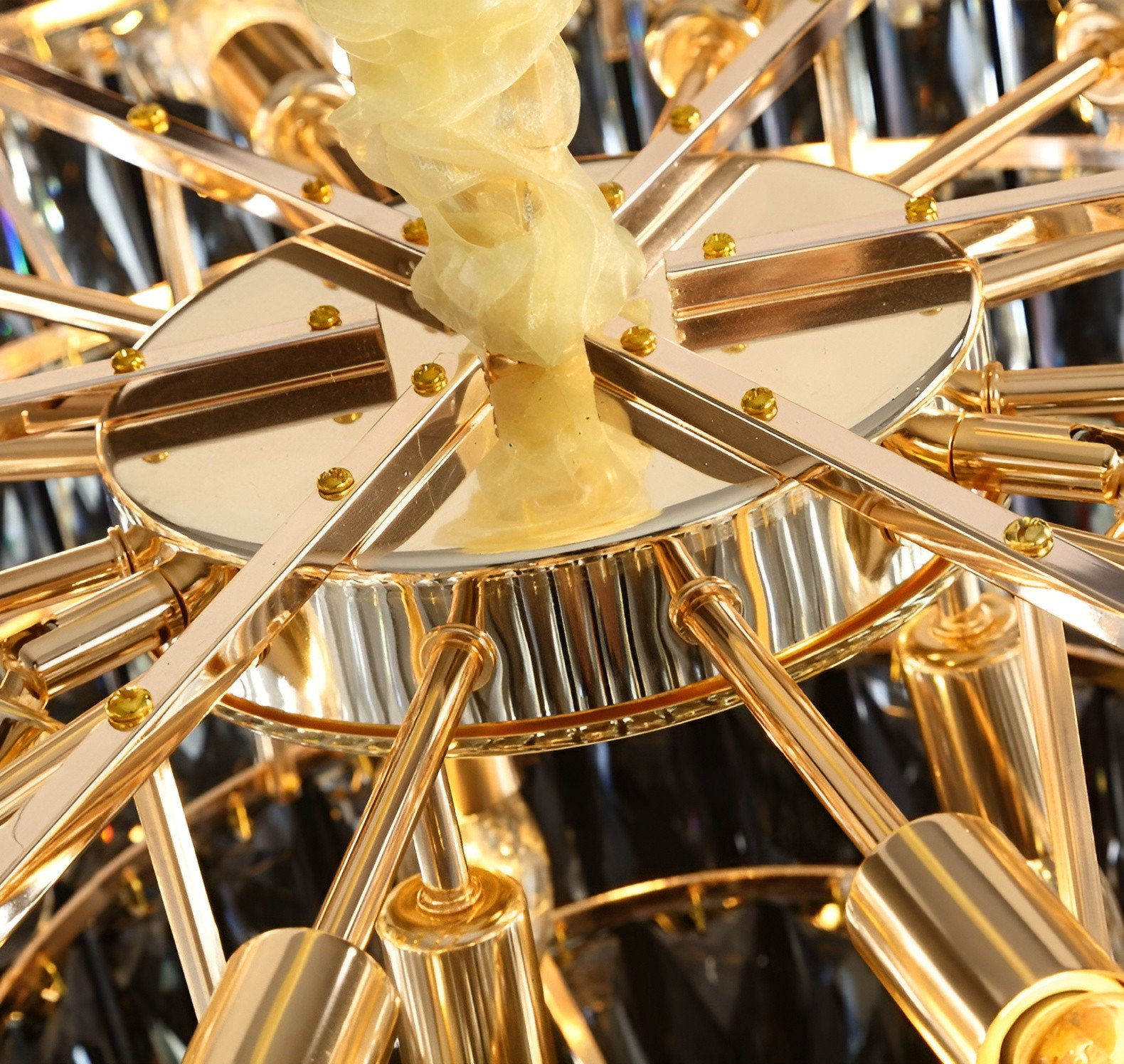 Beausoleil | Empire Gold Crystal Chandelier For Stairway, Dia 35.4'' 3 ...