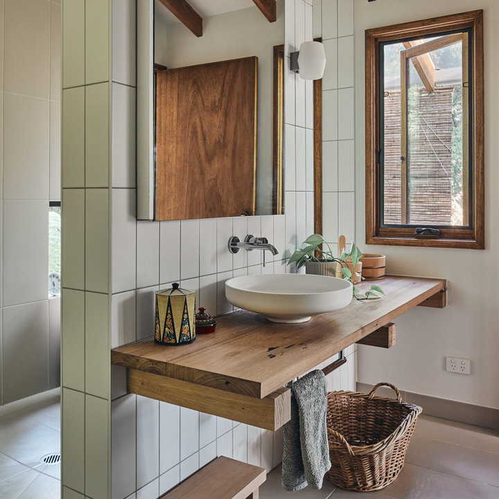 75 Beautiful Bathroom with Wood Benchtops Ideas & Designs - July 2024 ...