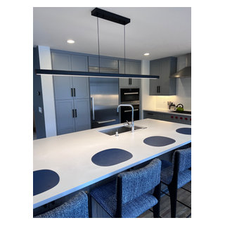 Gray Kitchen Design Sherman, CT - Contemporary - Kitchen - Other - by ...
