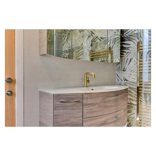 Rainforest Bathroom in Horsham, West Sussex - Tropical - Powder Room ...