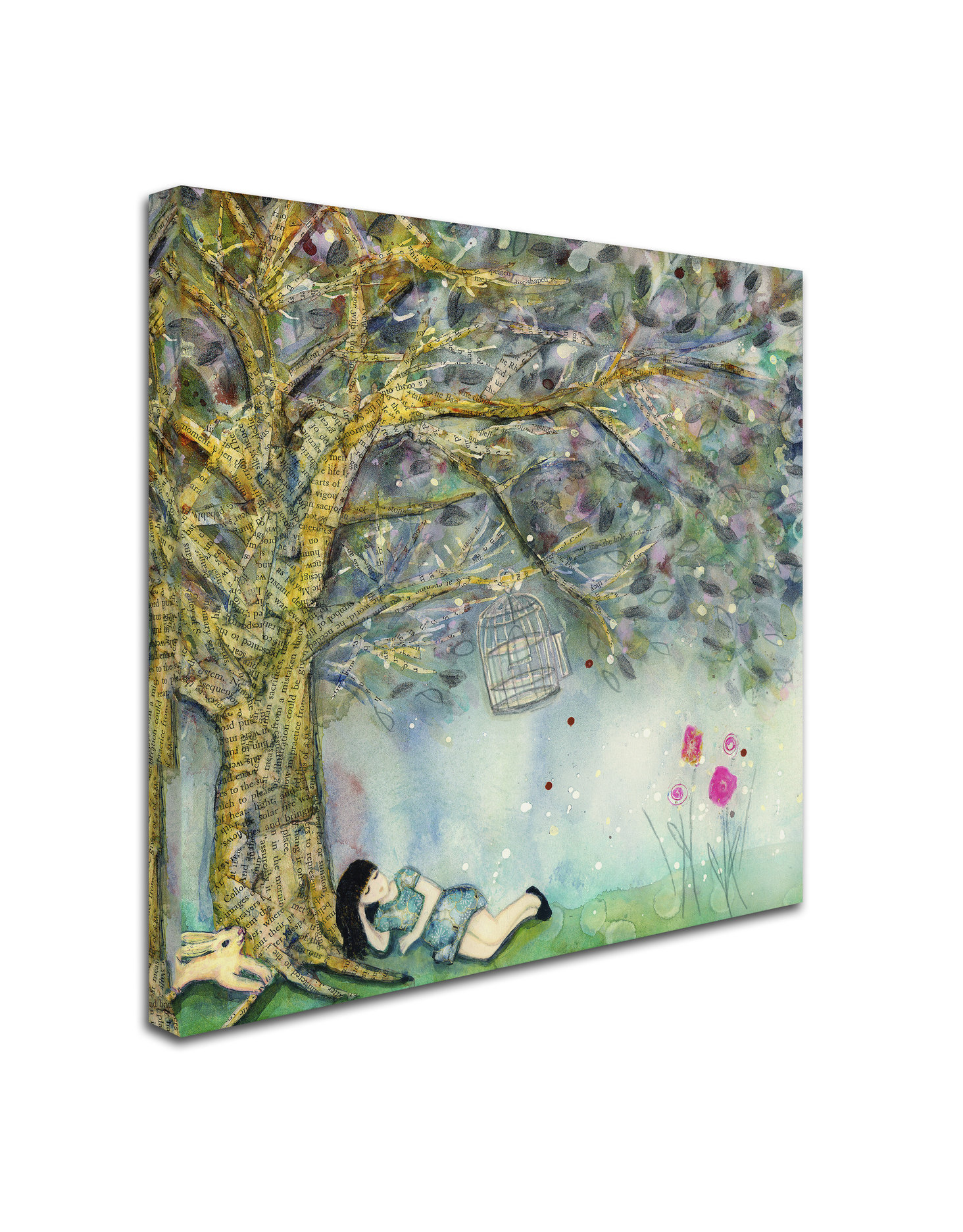 Wyanne 'Big Eyed Girl Worth The Wait' Canvas Art, 18"x18 ...