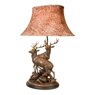 Grand Stags Lamp - Rustic - Table Lamps - by Lodgeandcabins | Houzz