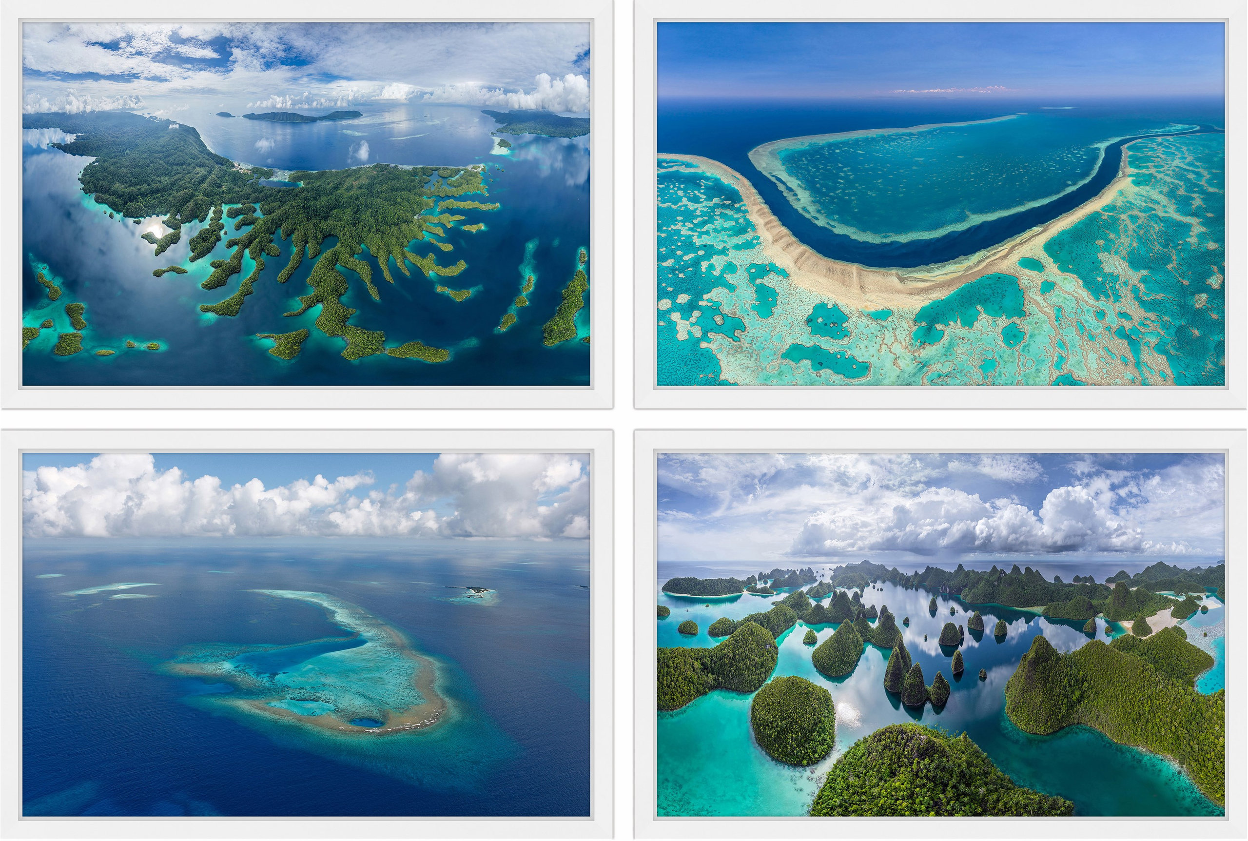 Oceanic Views Quadriptych, 90x60 - Beach Style - Prints And Posters ...