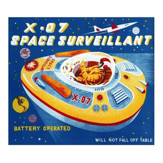"X-07 Space Surveillant II" Digital Paper Print by Retrorocket 18x16 ...