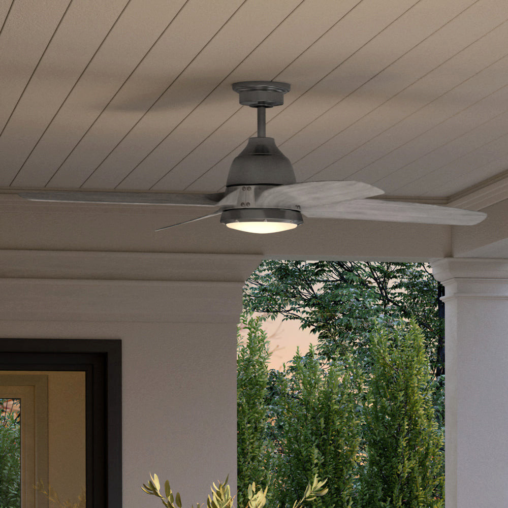 Luxury Urban Loft Ceiling Fan, Aged Nickel - Transitional - Ceiling ...