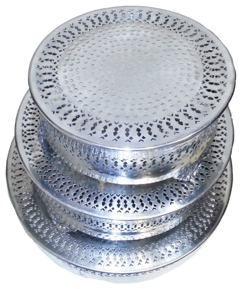 Amazing 3 Pc Round Cake Stand - Traditional - Dessert And Cake Stands ...