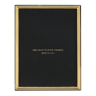 Cunill 24K Gold Plated Plain Narrow Picture Frame, 4"x6" - Contemporary ...