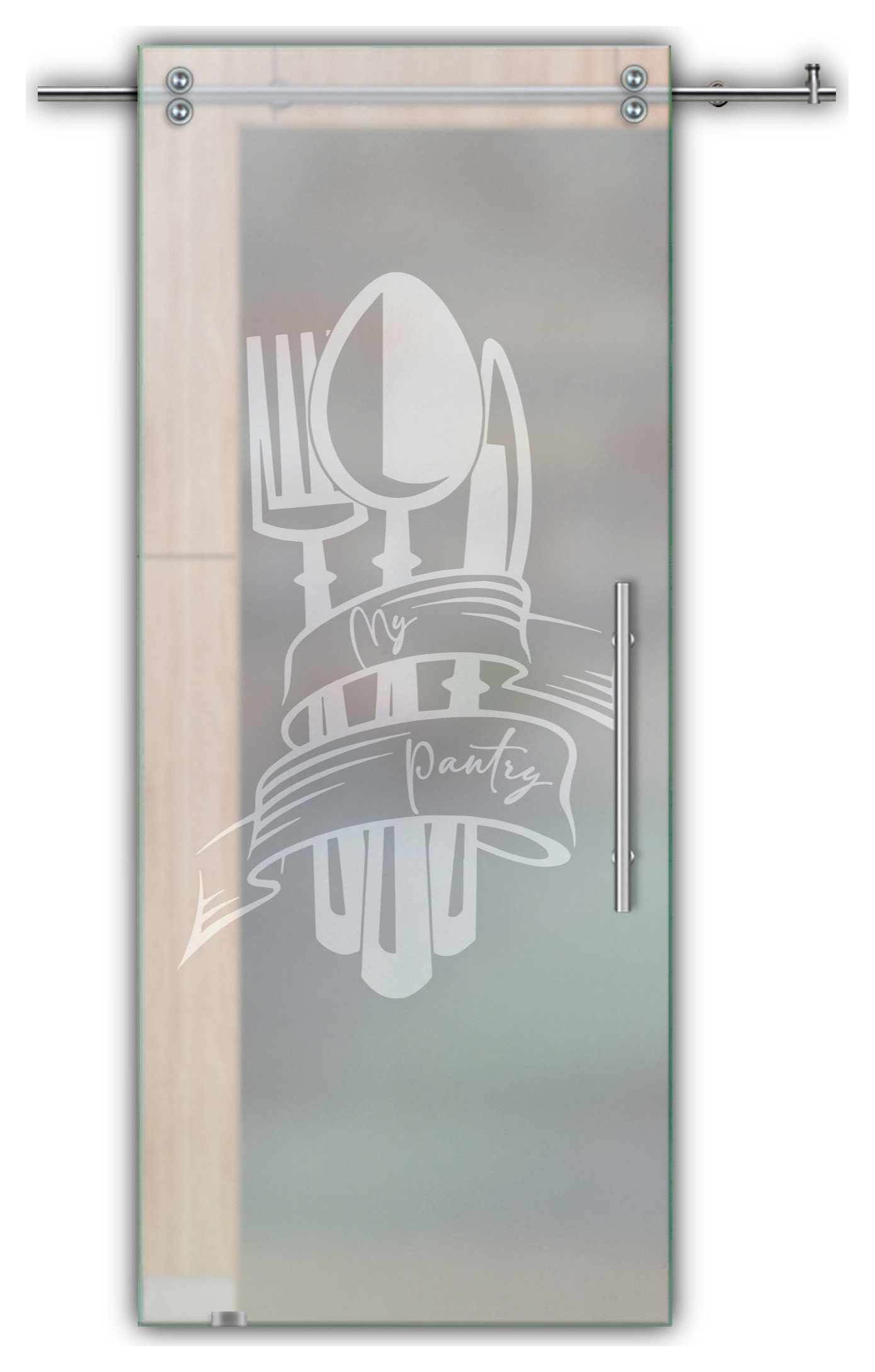 Sliding Glass Pantry Door V2000, 34"x81" - Contemporary - Interior ...