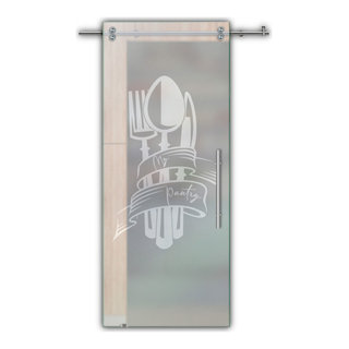 Sliding Glass Pantry Door V2000, 34"x81" - Contemporary - Interior ...