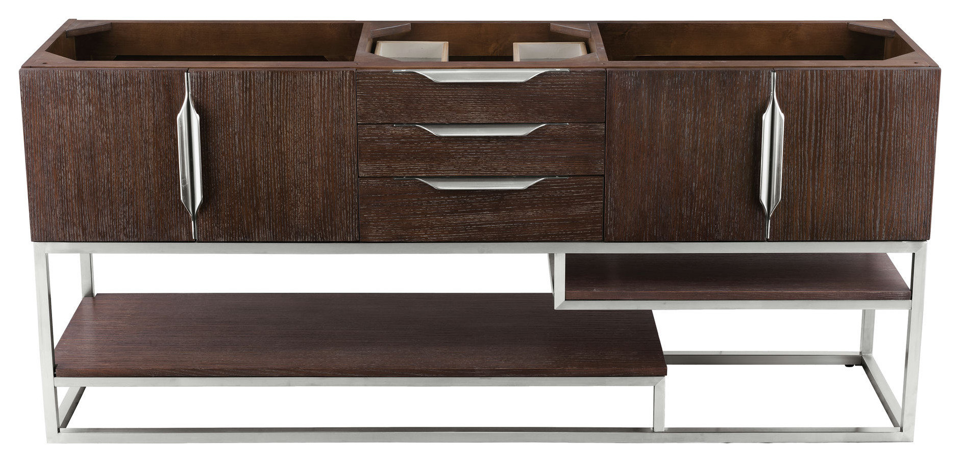 Columbia 72" Double Vanity, Coffee Oak - Contemporary - Bathroom ...