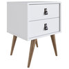 Amber Nightstand in White (Set of 2) - Midcentury - Nightstands And ...