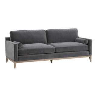 Essentials For Living Stitch & Hand Parker 86" Fabric Sofa in Gray ...