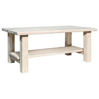 Montana Woodworks Homestead Solid Wood Coffee Table with Shelf in ...