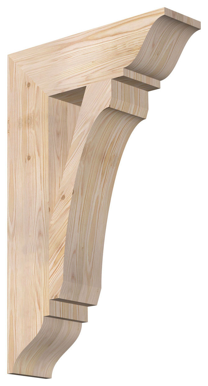 Balboa Traditional Bracket, 14"Dx26"H, 3 1/2"W Western Red Cedar/Smooth ...