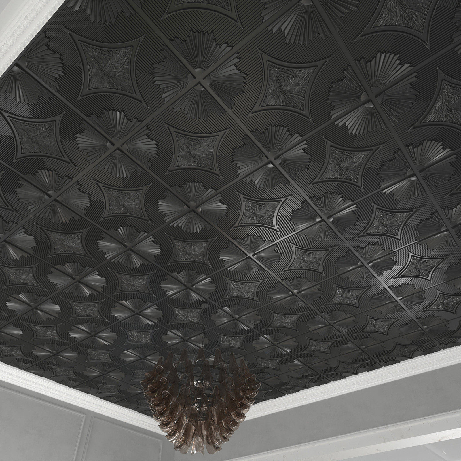 Art3d Drop Ceiling Tiles(12-Pack, 48 Sq.ft), 3D Wainscoting Panels Glue ...