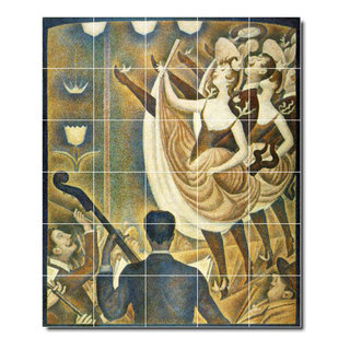 Georges Seurat Poster Art Painting Ceramic Tile Mural #39, 40" Wide x ...