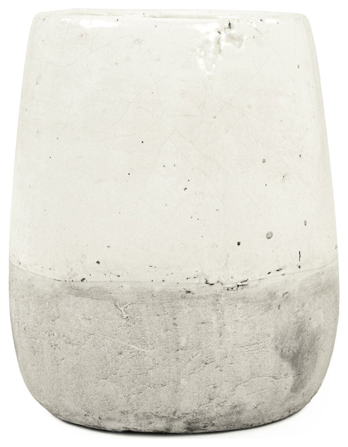 Distressed White Vase - Farmhouse - Vases - by Hudson Home Decor | Houzz