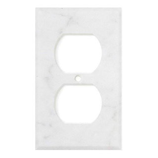 Italian Carrara White Marble 100% Real Natural Stone Switch Wall Plates ...