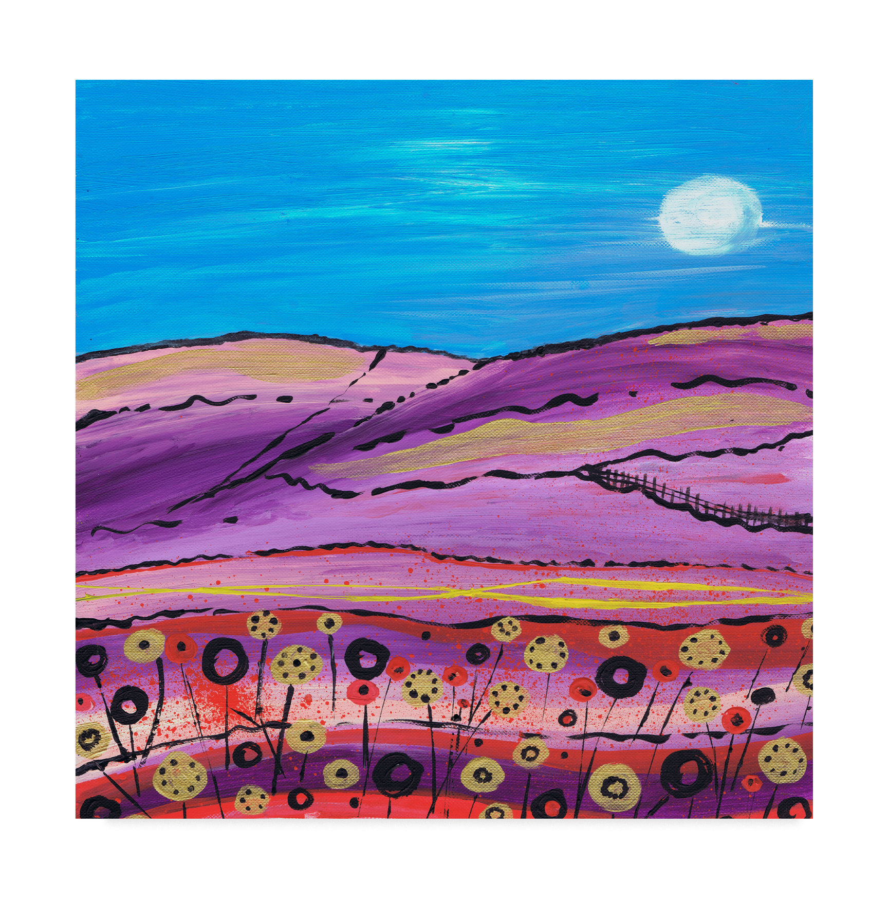 Caroline Duncan Art 'The Lavender Fields' Canvas Art, 35"x35 ...