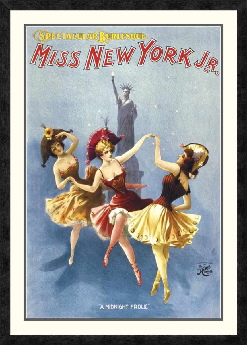"Miss New York Jr. Burlesque, 1897" by H.C. Miner Litho copmany, 18x24 ...