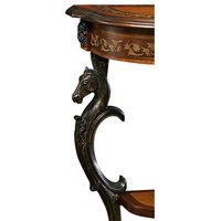 Masterpiece Floral Demilune Console Table with Horse head, Hoofed-foot ...