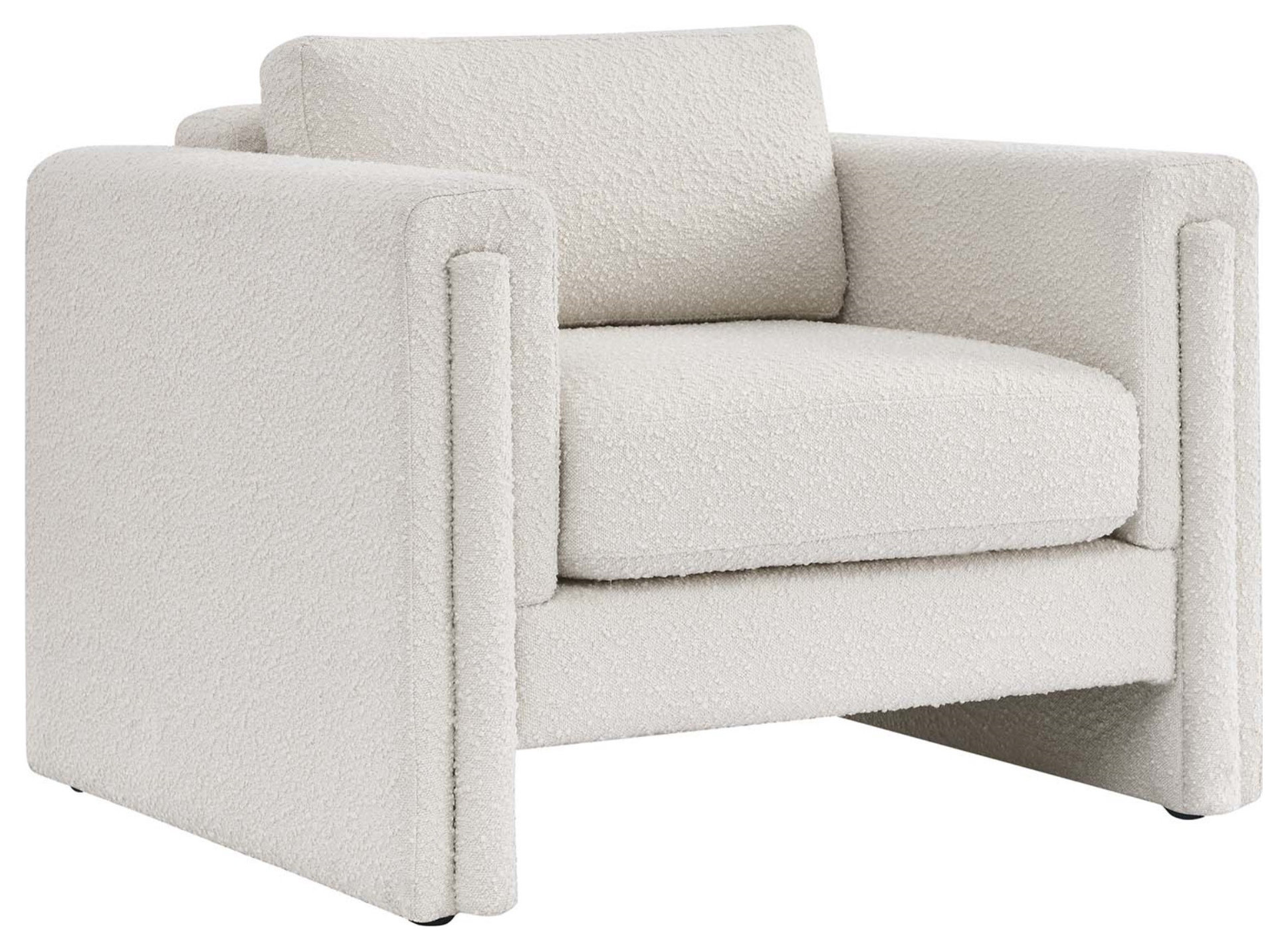Visible Boucle Fabric Armchair - Transitional - Armchairs And Accent ...