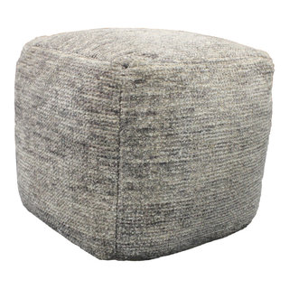 Lia 18" Upholstered Pouf - Transitional - Floor Pillows And Poufs - by ...