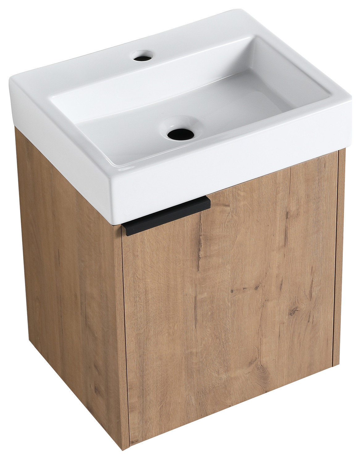 Wall-Mounted Bath Vanity, Ceramic Top and Basin - Contemporary ...