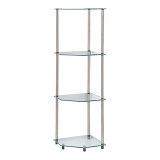 Pemberly Row 4 Tier Corner Shelf - Contemporary - Display And Wall ...