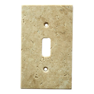 Light Walnut Travertine Switch Plate Cover Toggle, 2.75"x4.5 ...