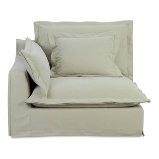 Olivia Sand Left Arm Facing Chair - Transitional - Armchairs And Accent ...