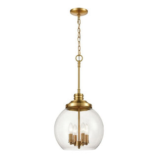 4 Light Pendant in Transitional Style - 25 Inches tall and 13 inches ...