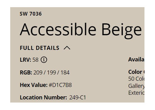 Picked a few colors. Which complements SW Accessable Beige the best?
