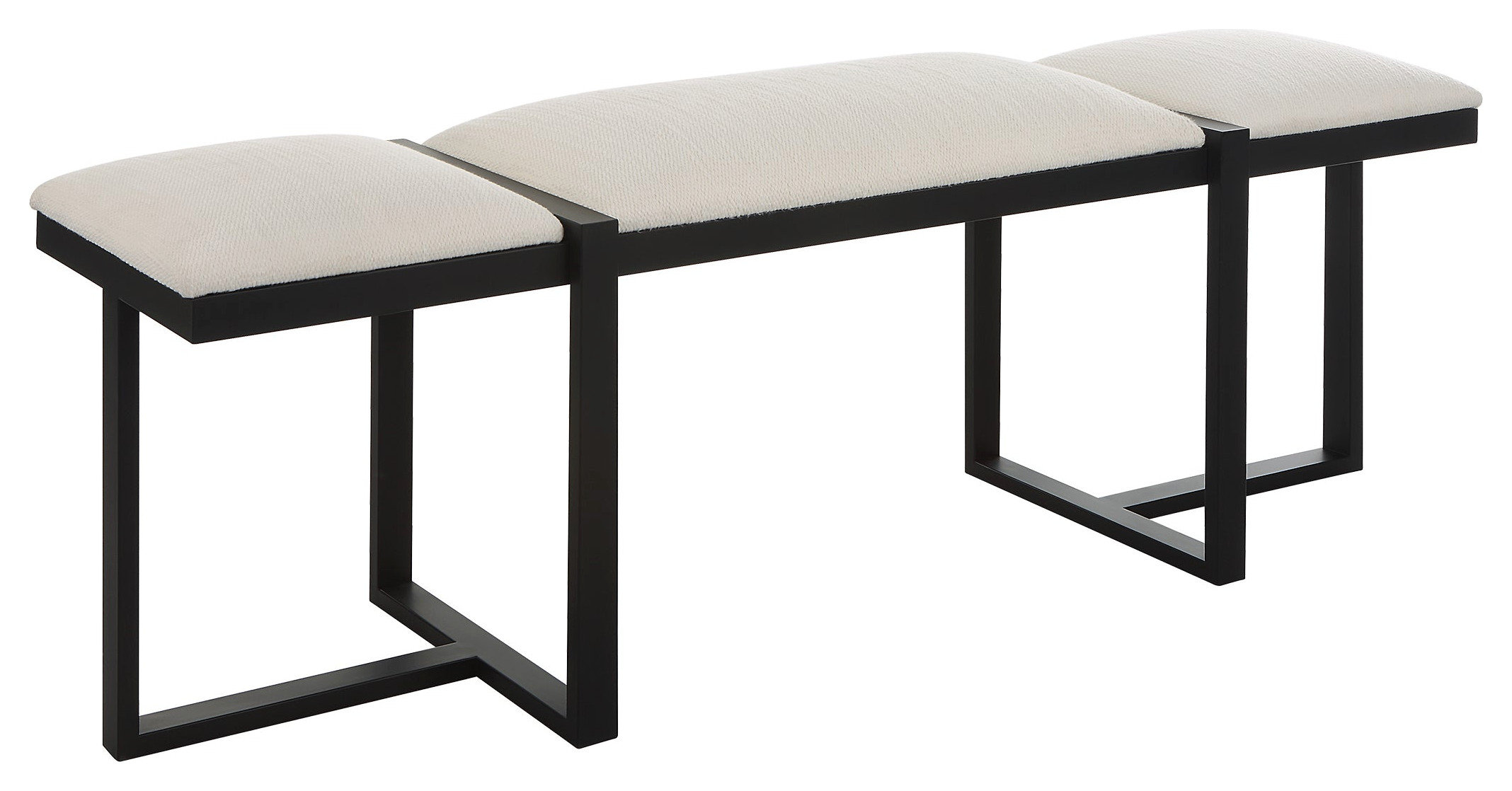 Uttermost Triple Cloud Modern Upholstered Bench - Transitional ...