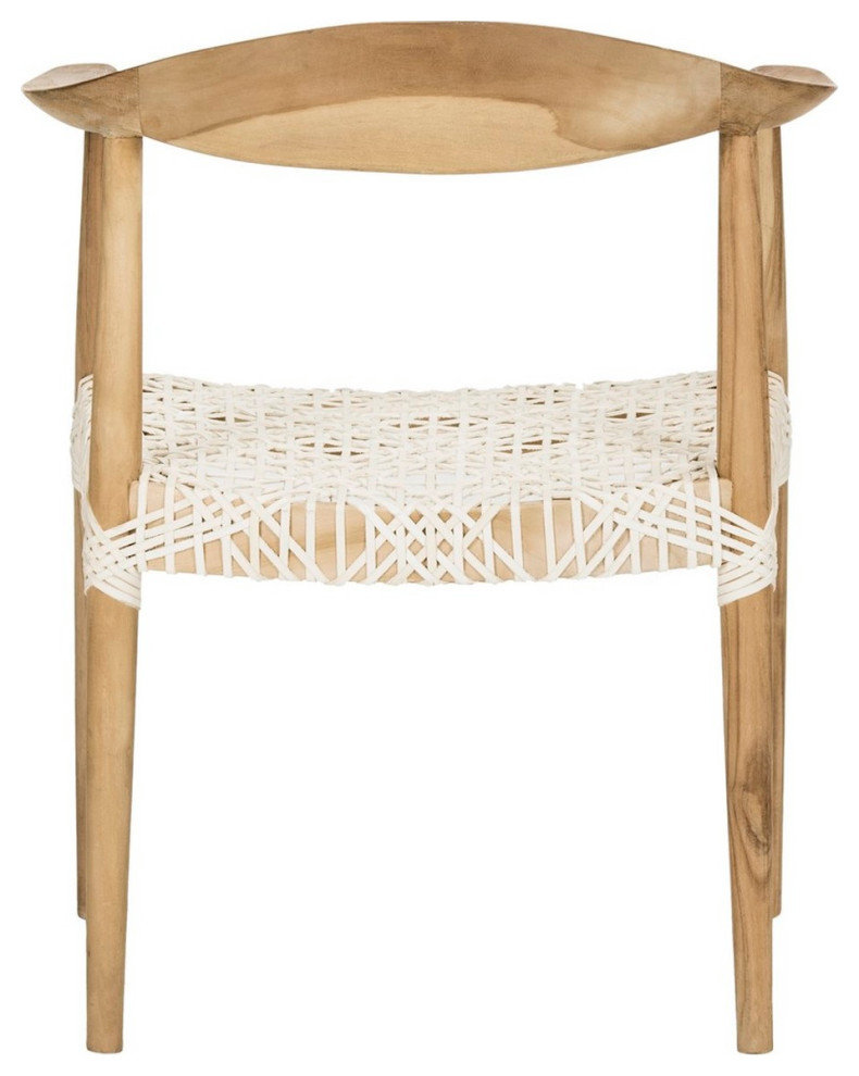 Arnold Arm Chair Light Oak/Off White - Midcentury - Armchairs And ...