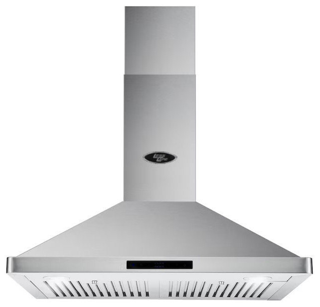 Wall Mount Pyramid Range Hood with LED, 30" - Contemporary - Range ...