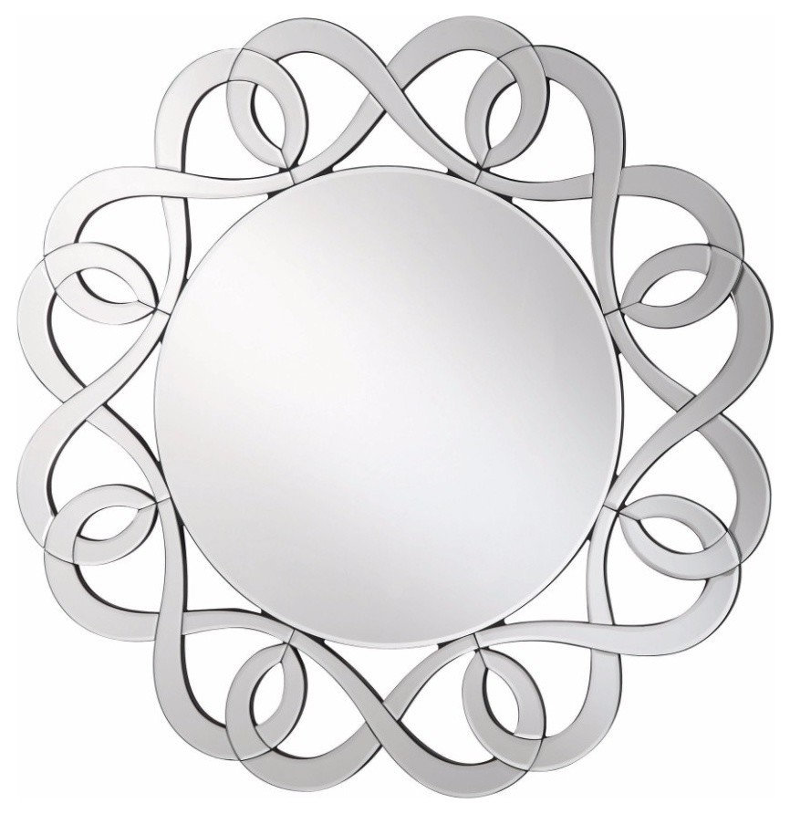 Round Frameless Mirror, Silver - Contemporary - Wall Mirrors - by ...