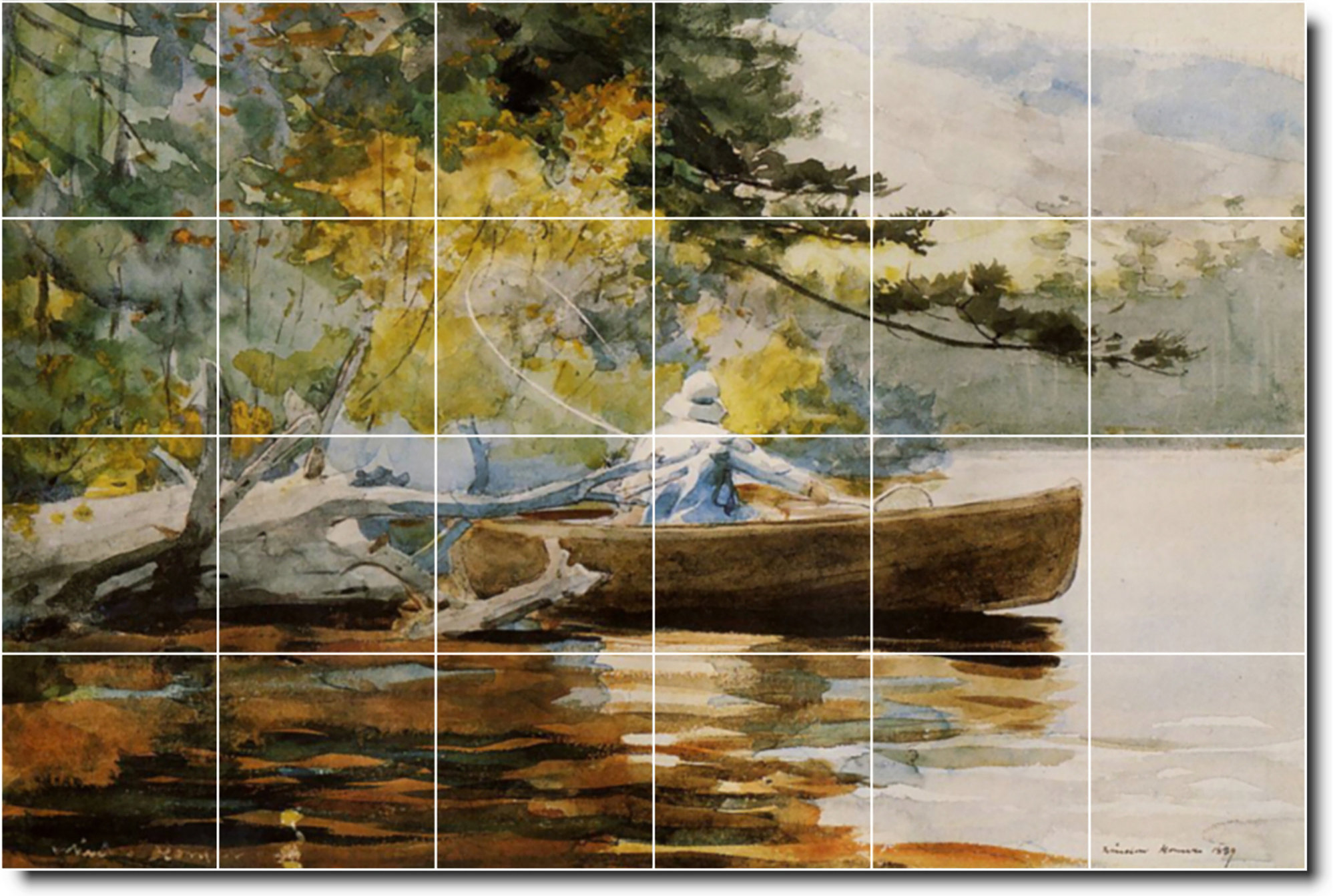 Winslow Homer Country Painting Ceramic Tile Mural #409, 36" Wide x 24 ...