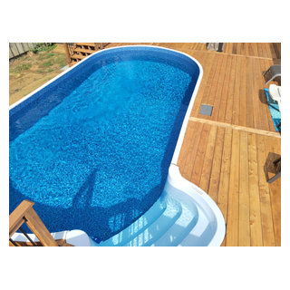 Custom Pressure Treated Deck Around Pool - Modern - Deck - Ottawa - by ...