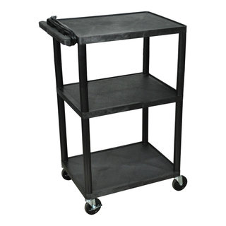 42"H Utility Cart - Three Shelves with Electric - Industrial - Utility ...