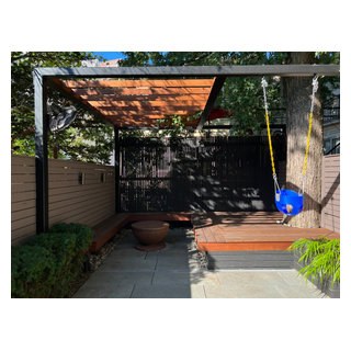 Shady Garden Deck and Pergola Renovation - Modern - Porch - Toronto ...