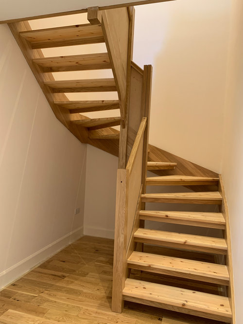 Carpet or Stain new open-riser stairs?