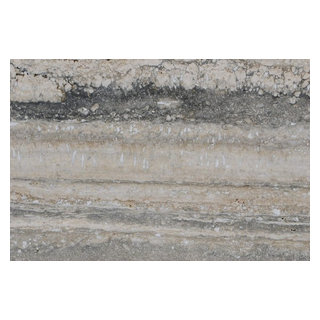 Silver Travertine Tiles, Polished Finish, Sample - Traditional - Wall ...
